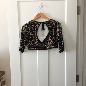 Melodia Designs | Tops | Melodia Designs Assuit Top Black Gold L | Poshmark
